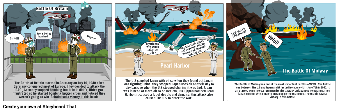 WW2 Story Board Storyboard by e2ec4cb0
