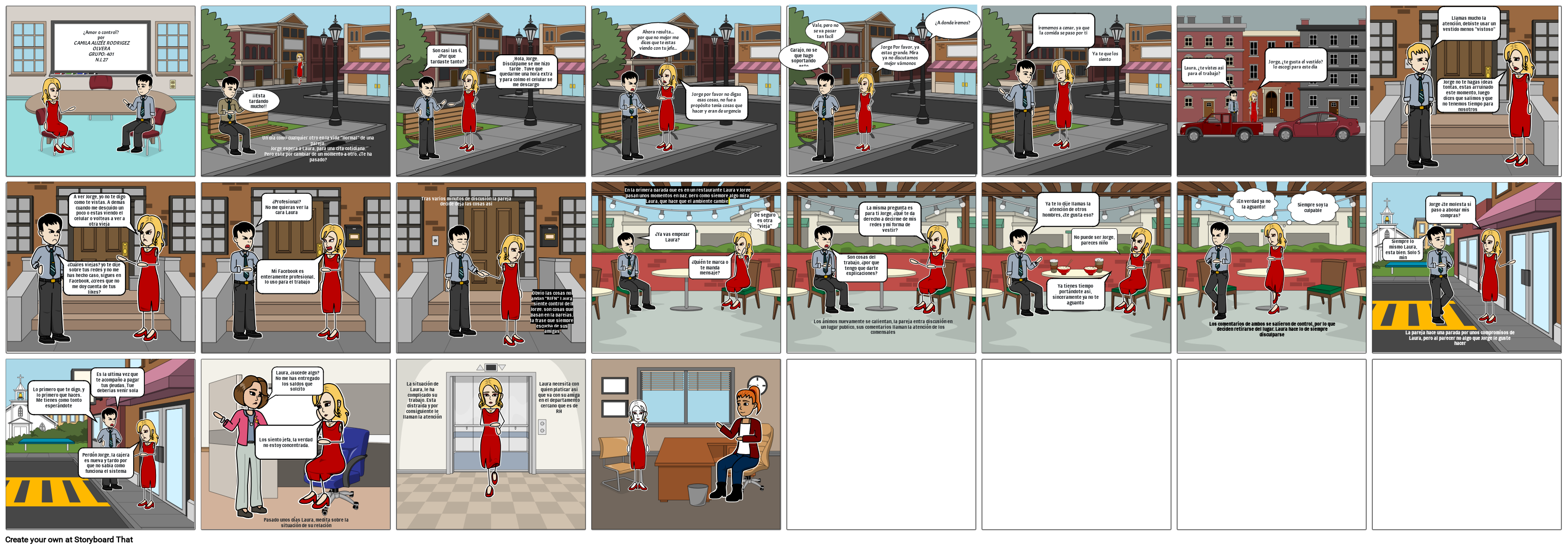 ¿Amor o Control? Storyboard by e322987b