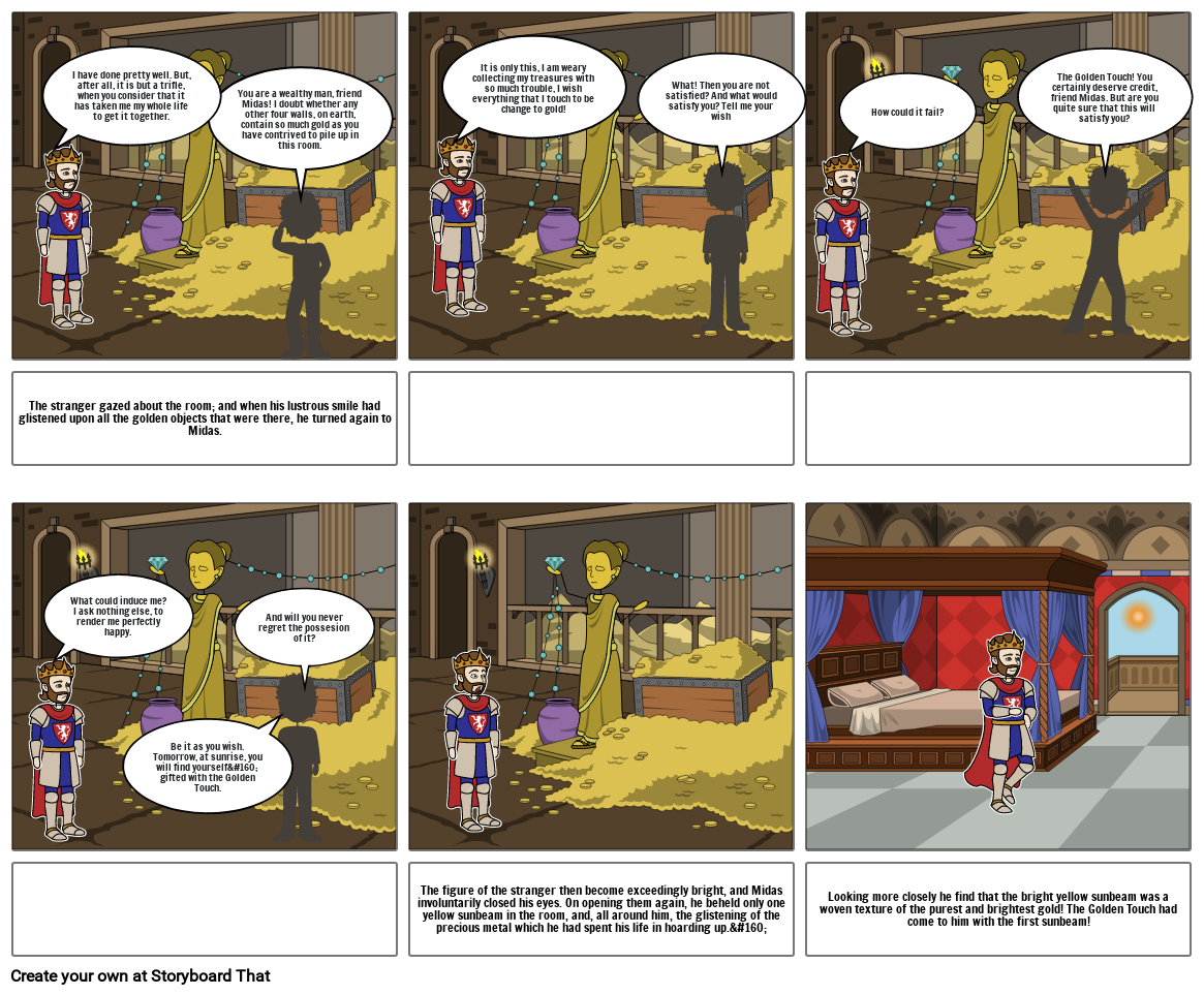 King Midas and The Golden Touch 2 Storyboard par e33cda80