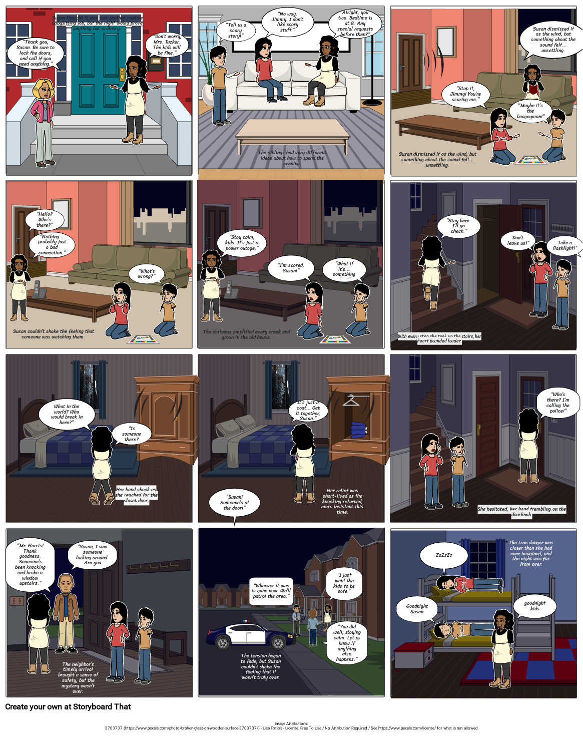 The baby Sitter Storyboard por e38668c8