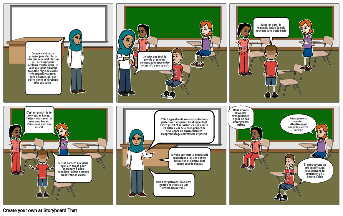 FIRST DAY IN CLASS Storyboard by e4079dca