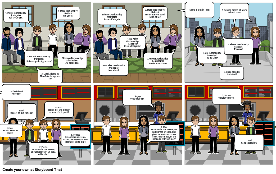 French Final Project #2 Storyboard by e4e226ec