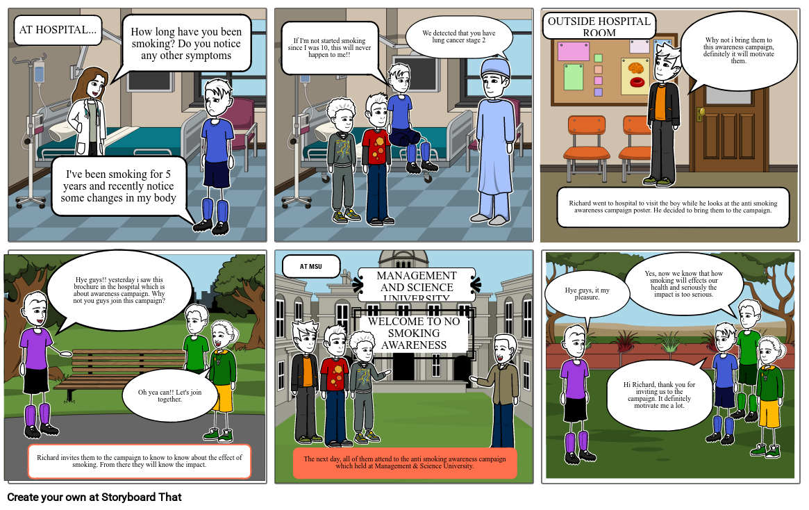 Anti Smoking Awareness Campaign Storyboard por e50484be