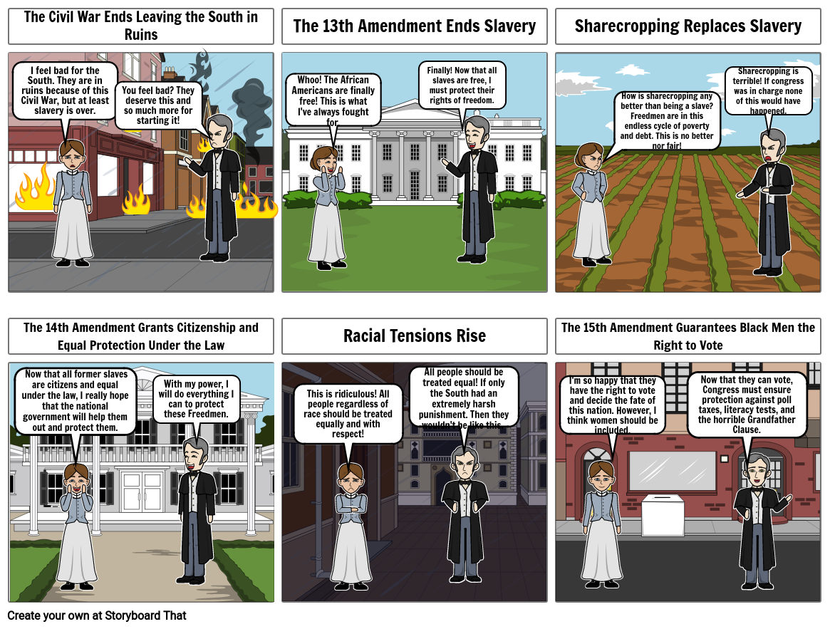 History Civil War Comic Storyboard by e53b4250
