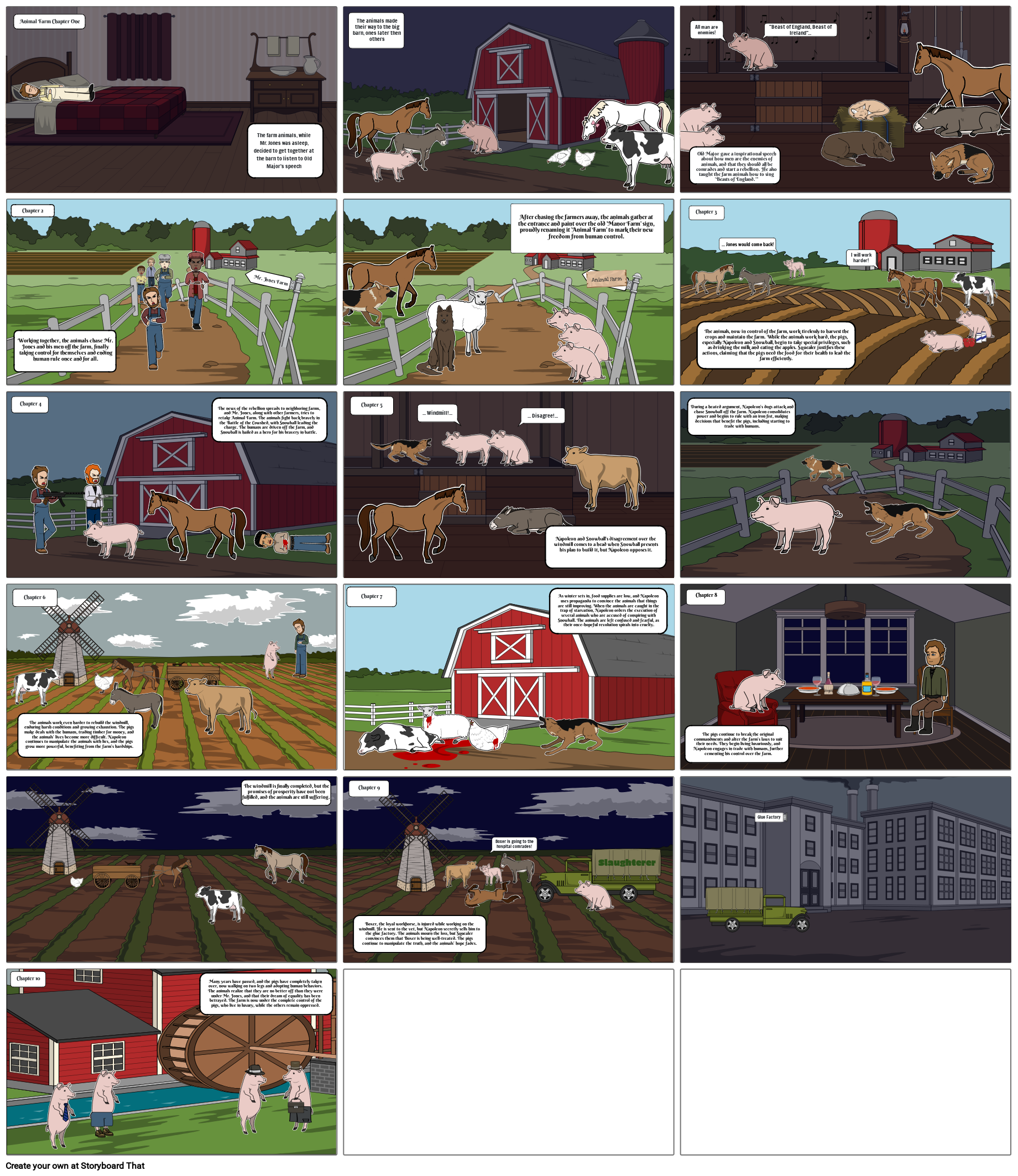 Animal Farm Final Storyboard por e57d4413
