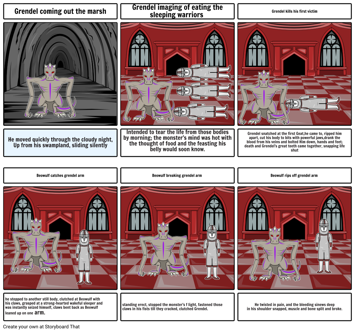 Battle with Grendel Storyboard por e61d5273