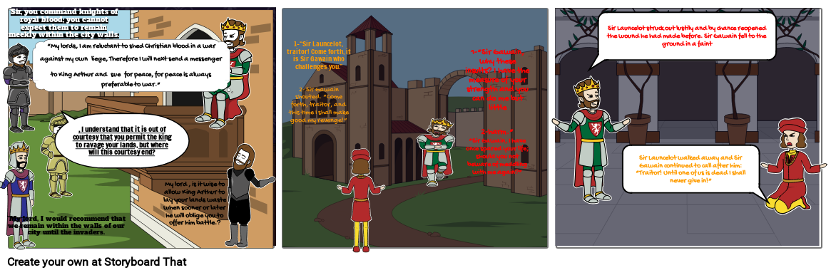 Le Morte d'Arthur Storyboard Storyboard por e659061826