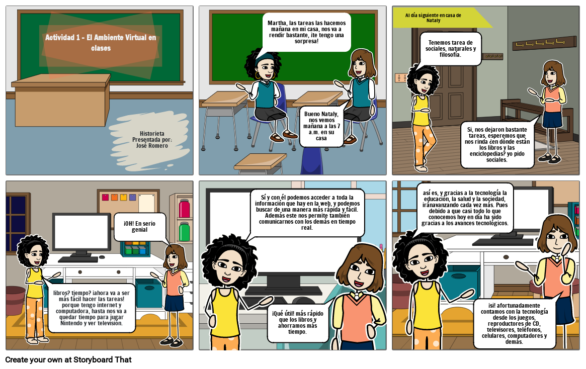 Ambientes Virtuales Storyboard by e6c0823a