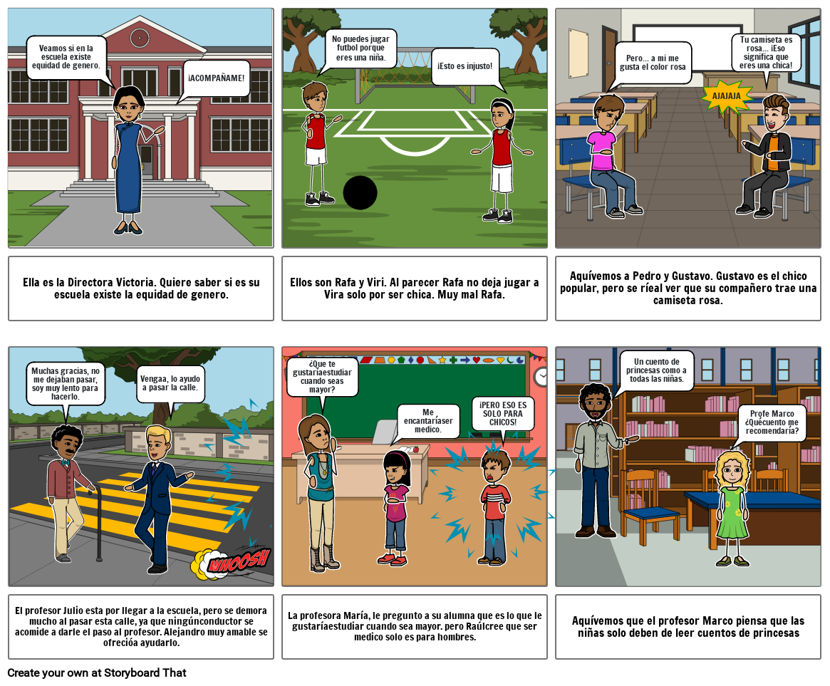 Igualdad de Genero en la escuela. Storyboard por e7303c15