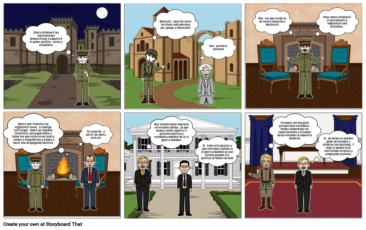 cómic sobre rusia y las revoluciones rusas Storyboard