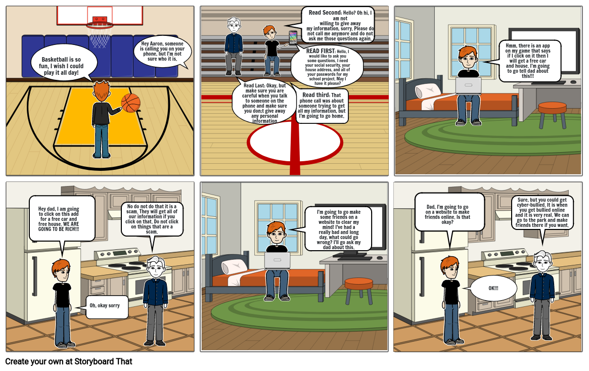 Cyber security and cyber bullying Storyboard by e7e9a661