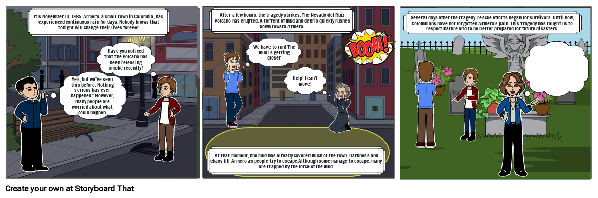 Armero’s tragedy Storyboard by e88c3a57