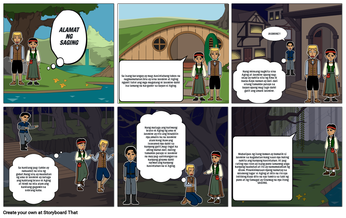 Alamat ng Saging Storyboard by e8fcc1e3