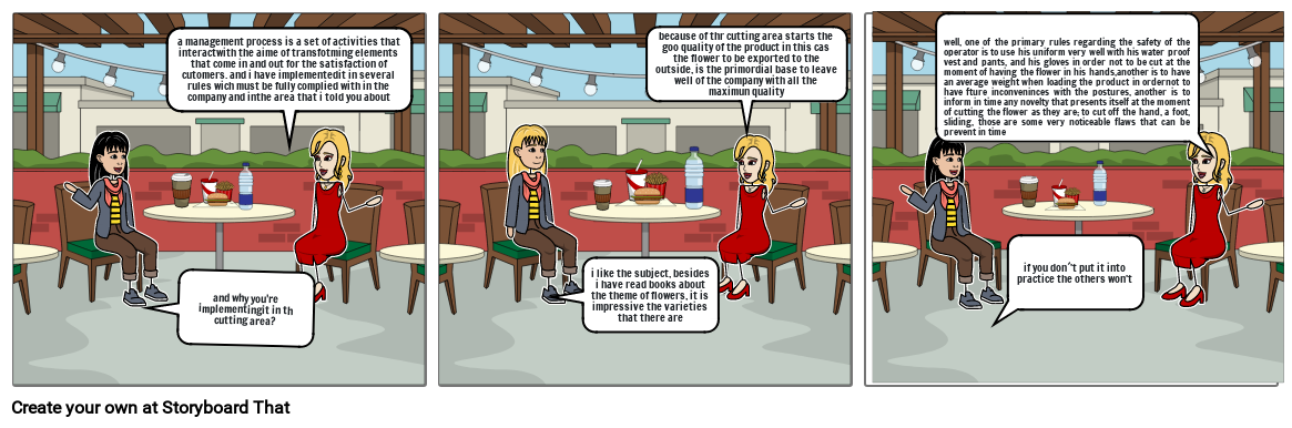 Dialogue Evaluating Product And Service” Storyboard