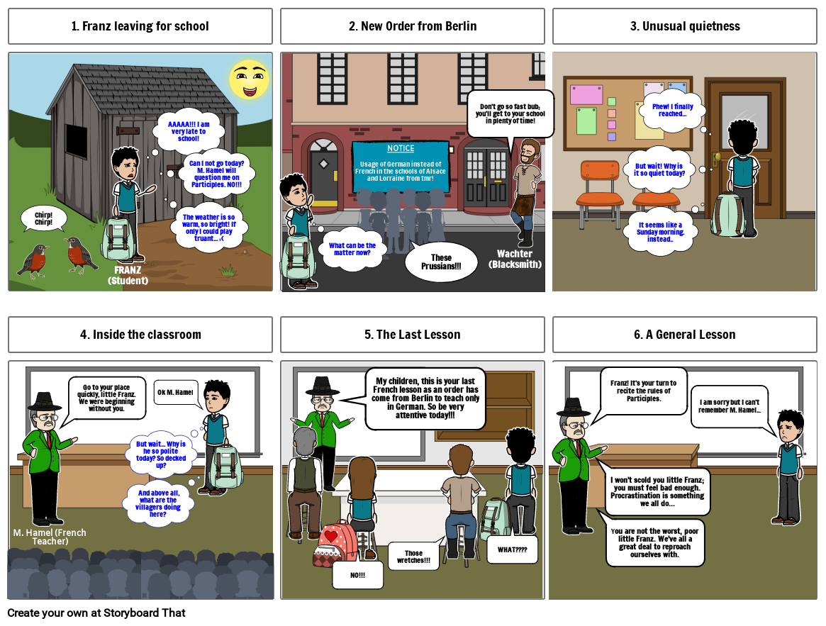 The Last Lesson Storyboard by e94a001a