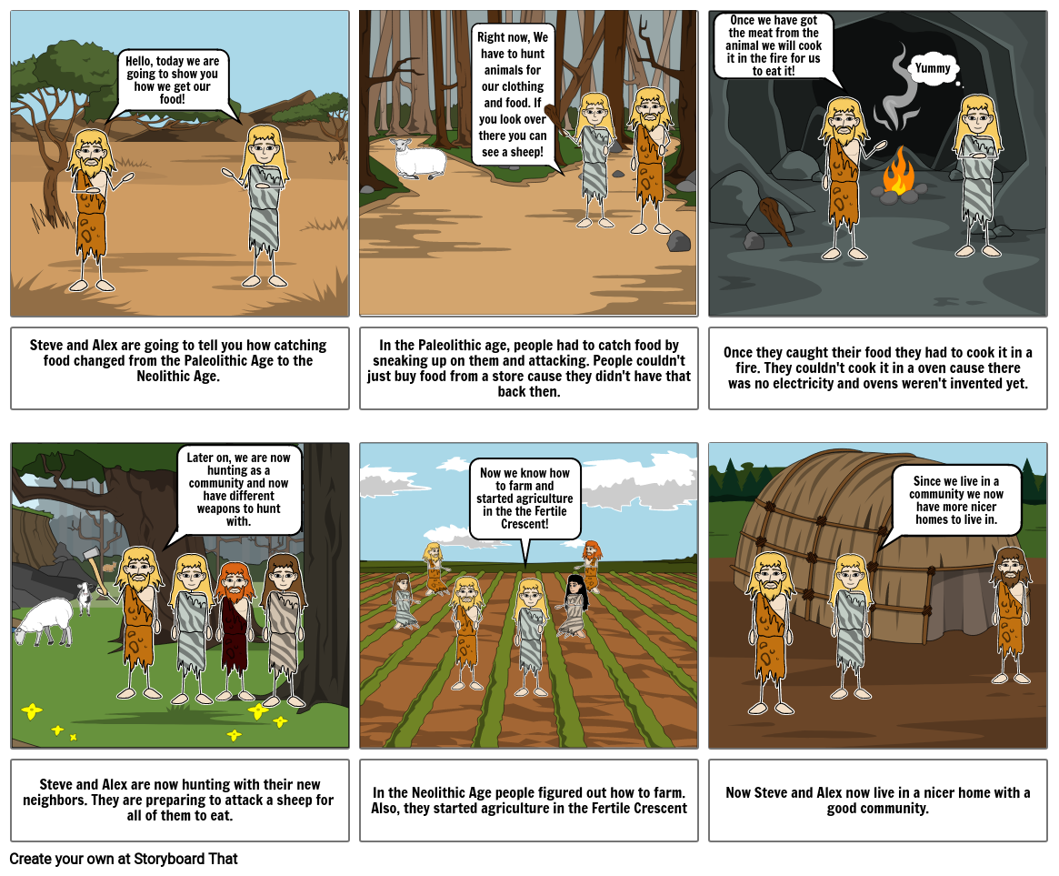 How the Paleolithic age change Storyboard Tarafından e9a35bc0