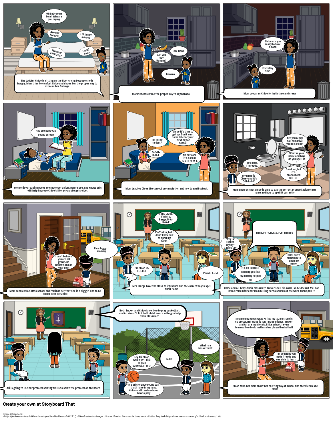 Angelica Kendrick: LANGUAGE DEVELOPMENT Storyboard