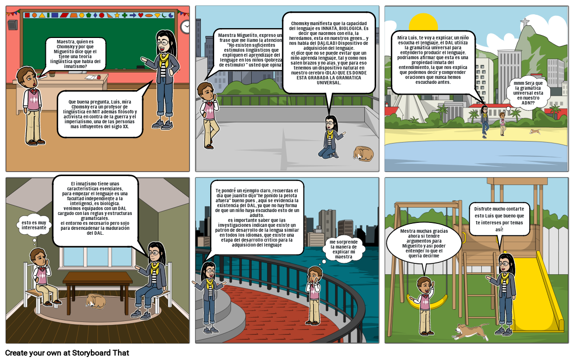 TEORIA LINGUISTICA -INNATISMO_CHOMSKY Storyboard