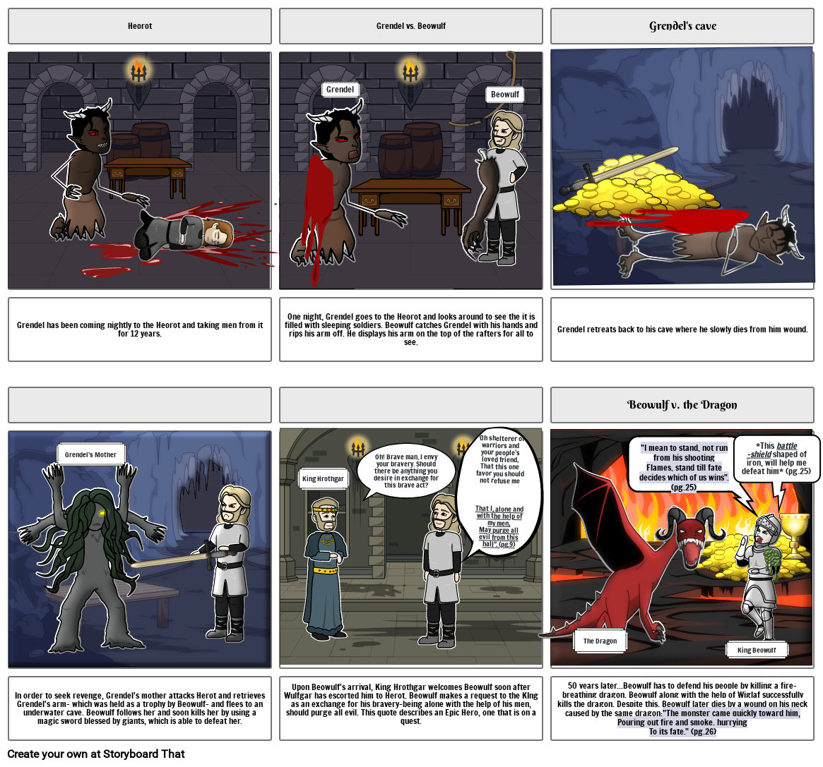 Beowulf And Grendel Comic Strip