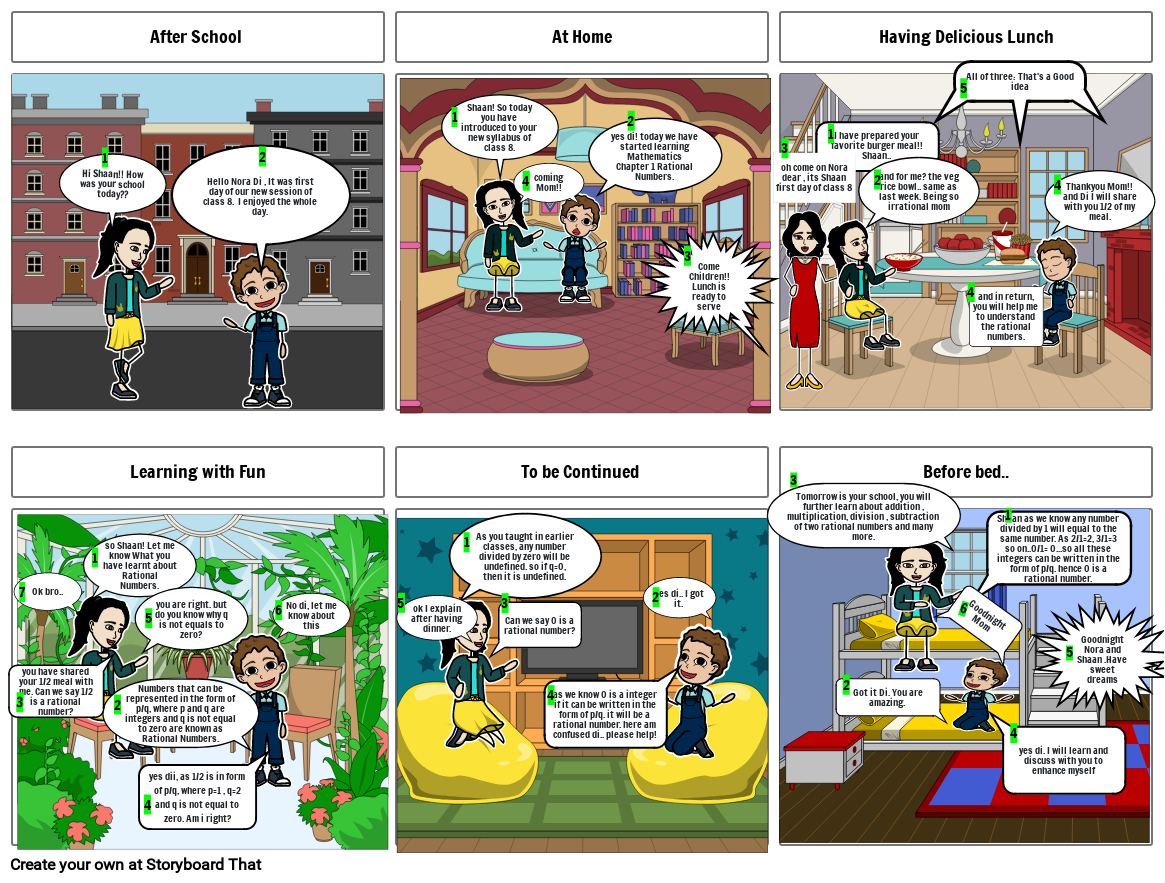 Rational Numbers Storyboard By Ea233cd3