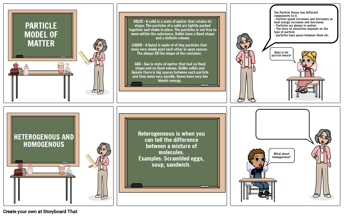 Particle Model Of Matter Storyboard Por Ea3b4972