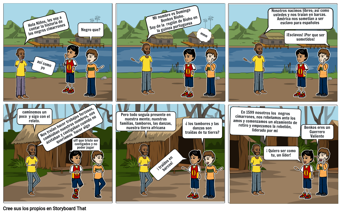 Historia de los Negros Cimarrones Storyboard por ea92e65e