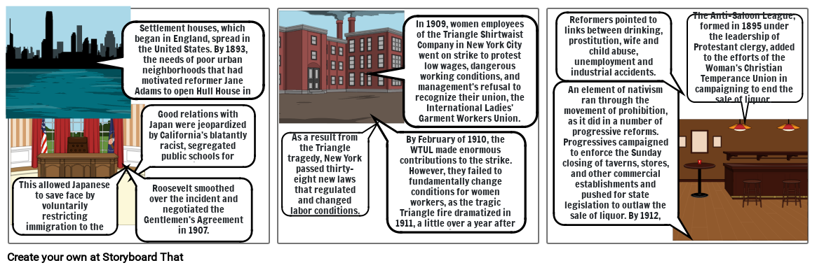 Progressive Era Storyboard Storyboard by eaf4f6b6