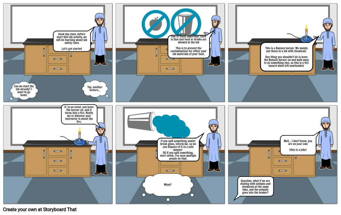 L A B safety Storyboard por eallen41657