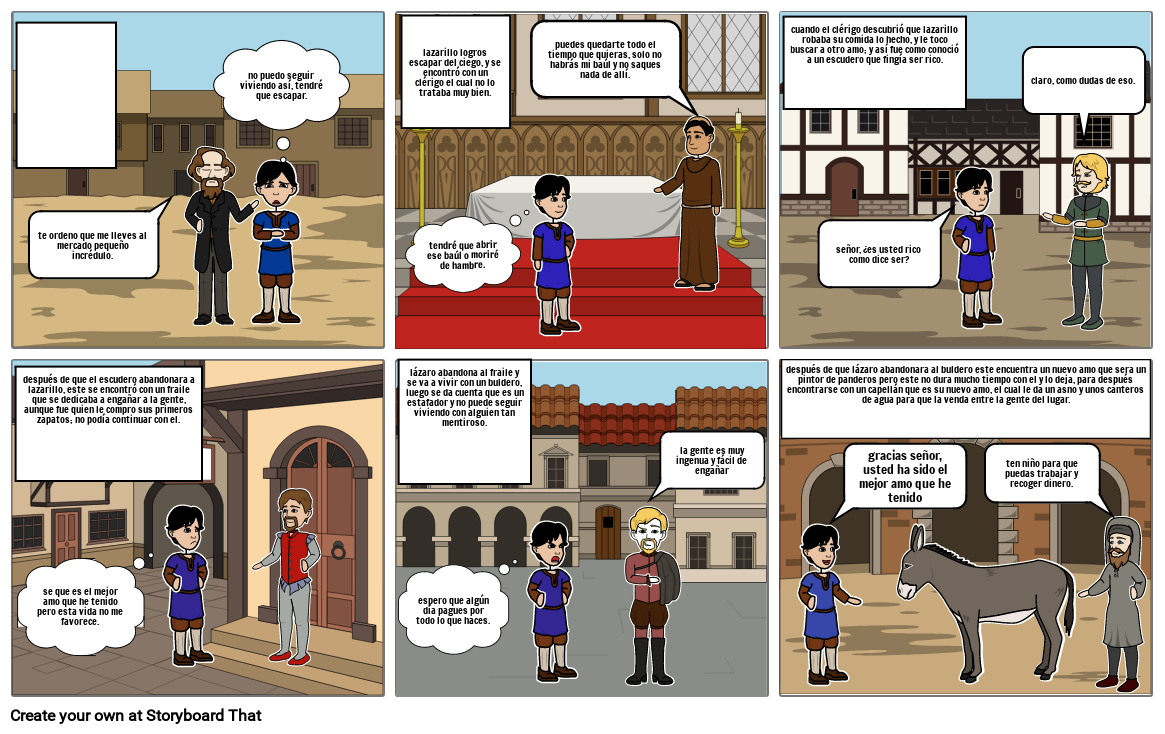 Obra El Lazarillo de Tormes स्टोरीबोर्ड द्वारा eb70dd77