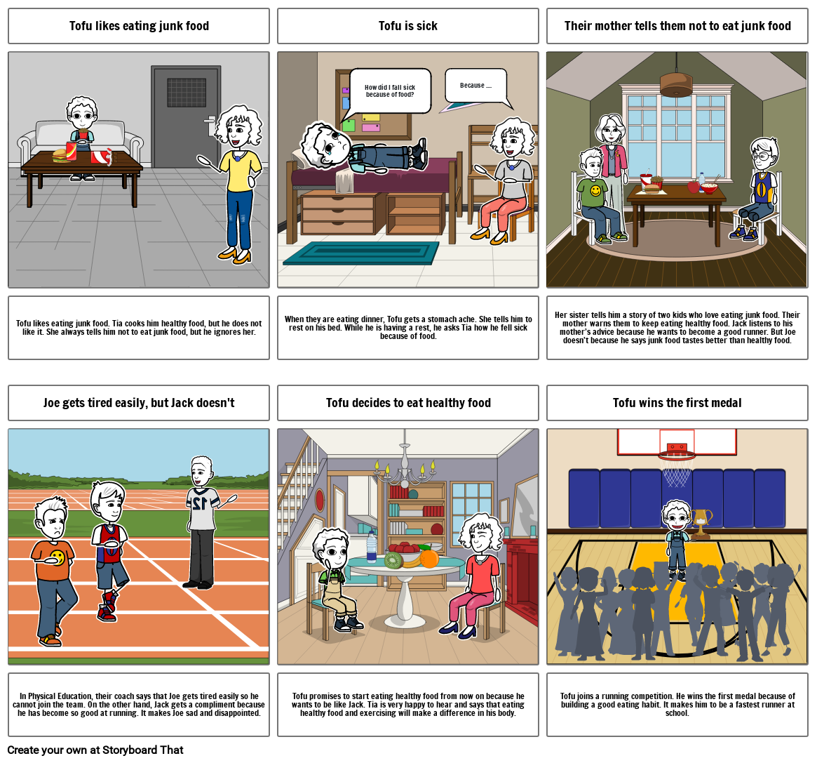 Healthy Eating Habits Storyboard por ebd6b83b