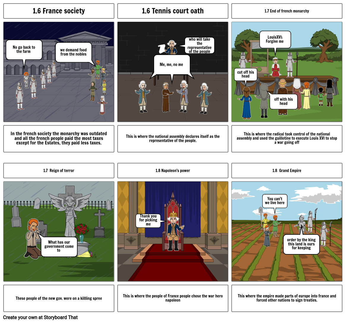 French revolution Storyboard por ebe2c31d