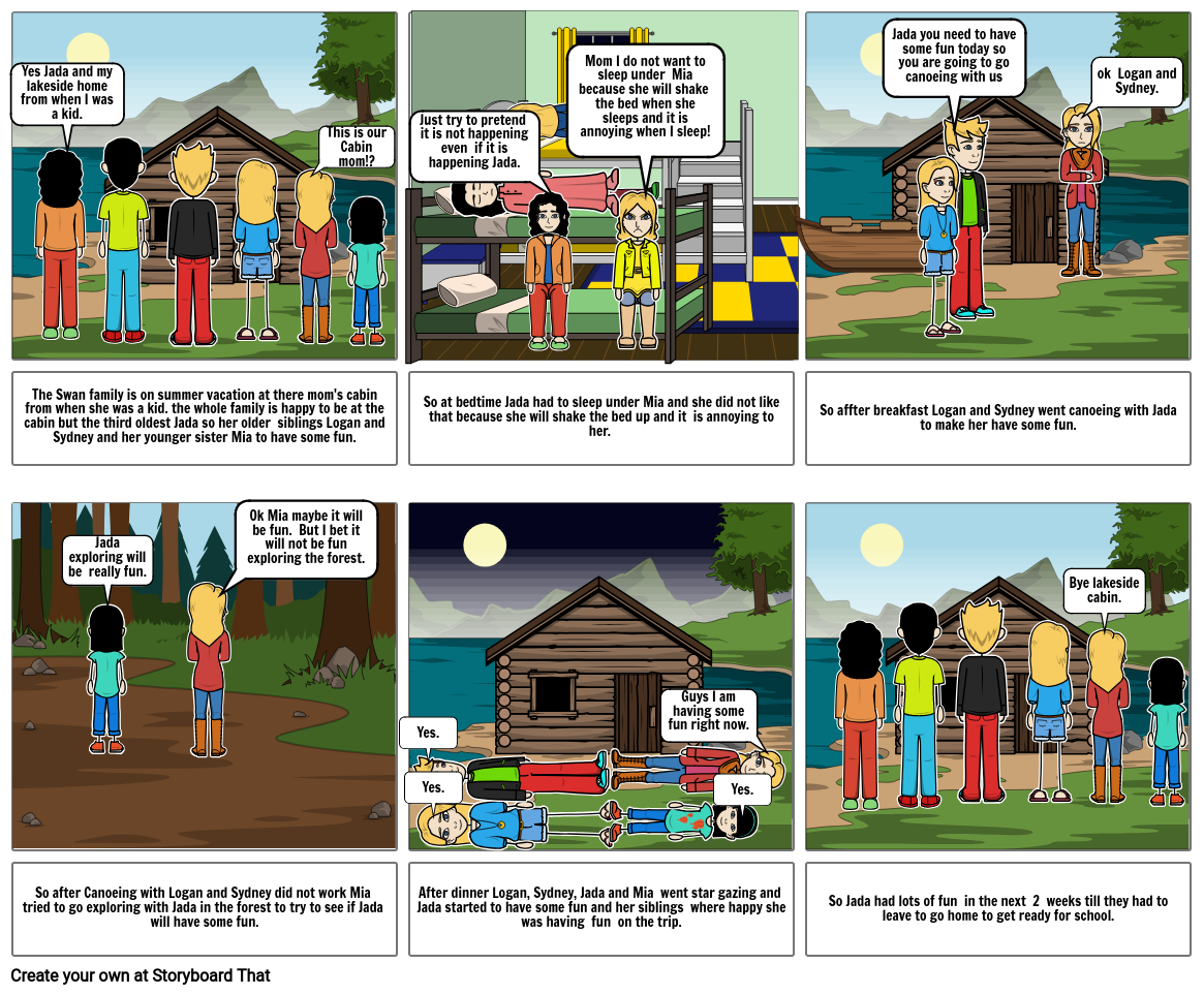 Lakeside Vacation Storyboard por ec0c6cb9