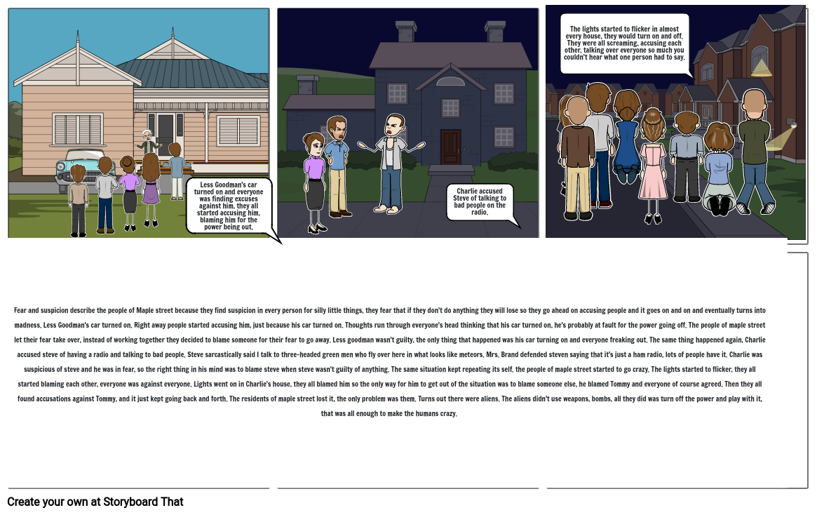 Monsters are due on maple street Storyboard por ec2c3ab8