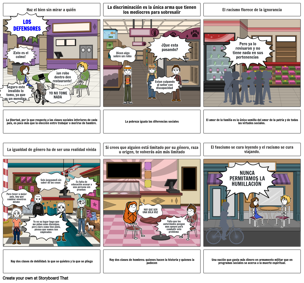 Discriminación Social Storyboard by ec91074b