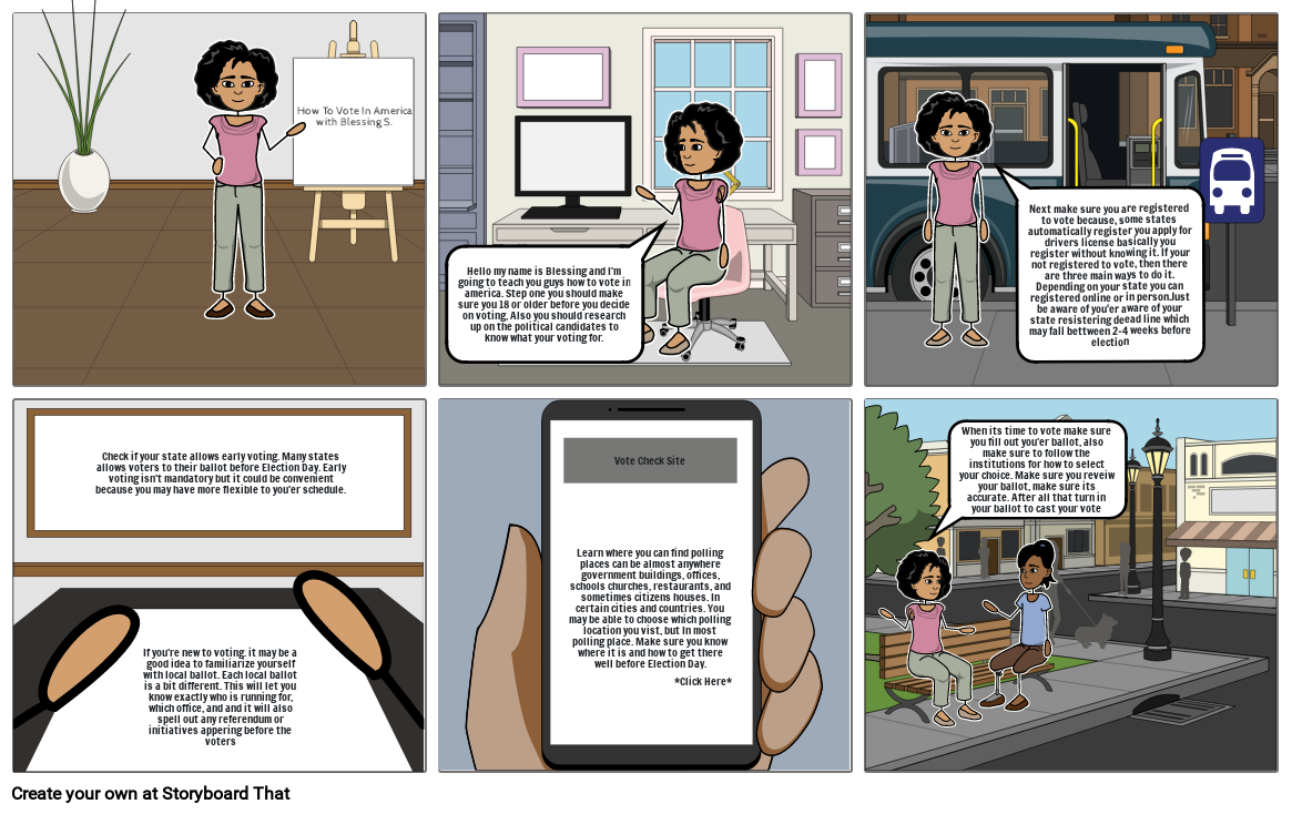 how to vote in america Storyboard by eca9ad19