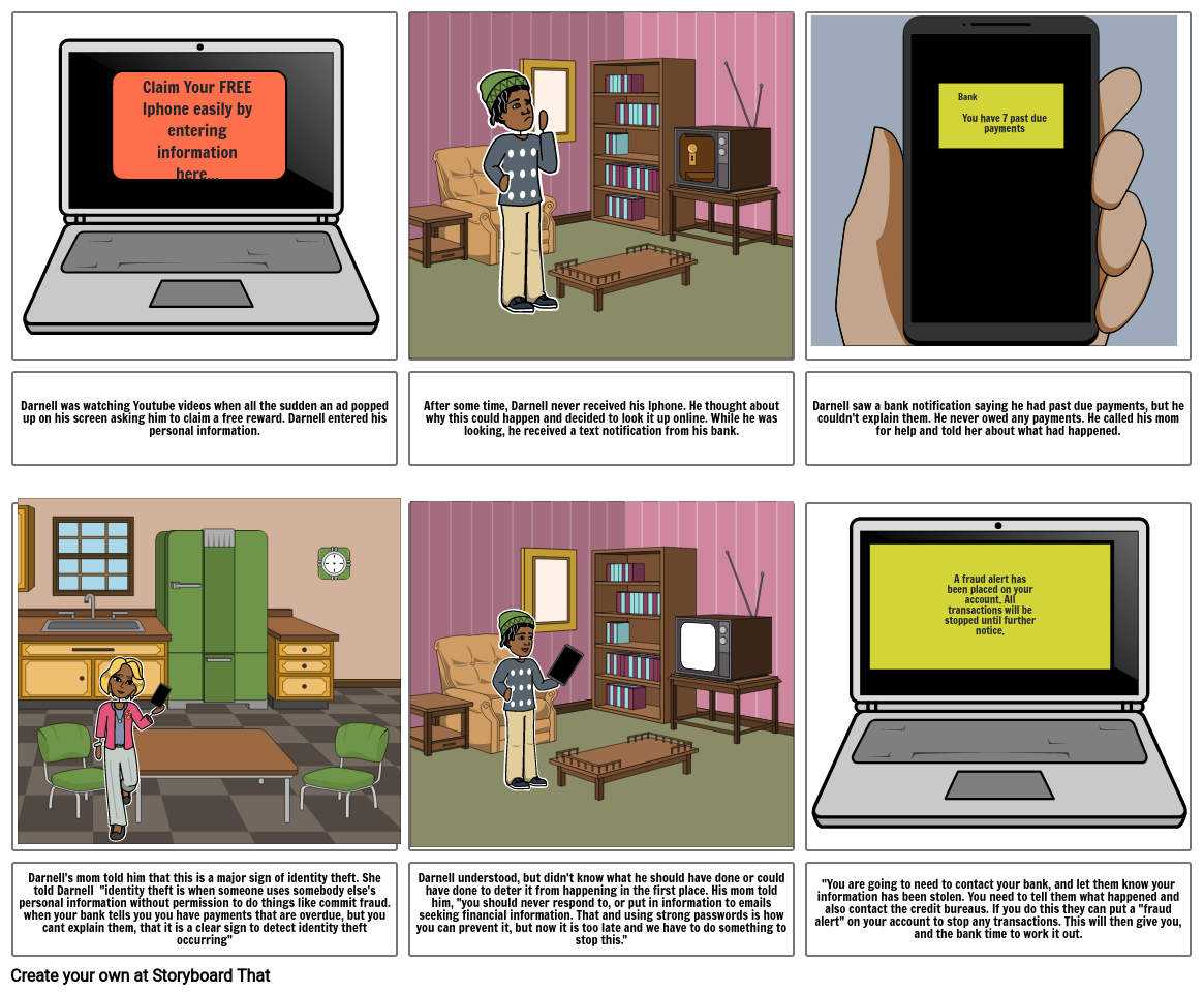 Identity theft Storyboard by ed2eae92