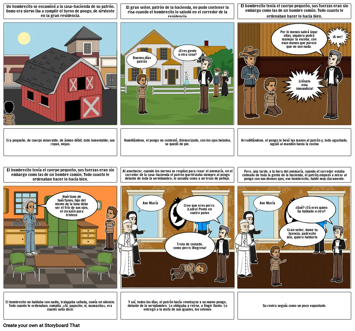 EL SUEÑO DEL PONGO Storyboard by ed725473 EL SUEÑO DEL PONGO Storyboard by ed725473