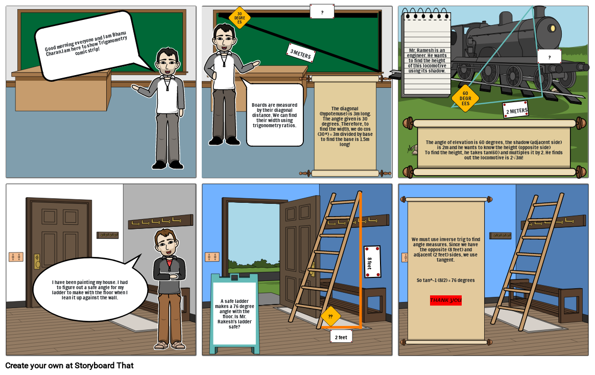 COMIC STRIP OF TRIGNOMETRY Storyboard por edb77373
