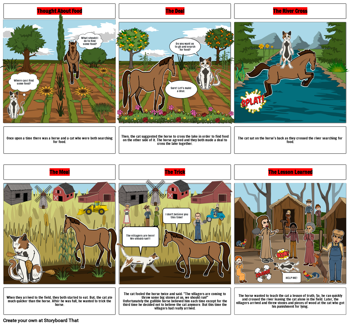 The cat and the horse Storyboard by edb80d97