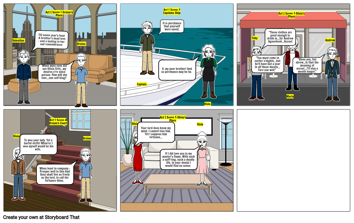 Twelfth Night Storyboard by ede39962
