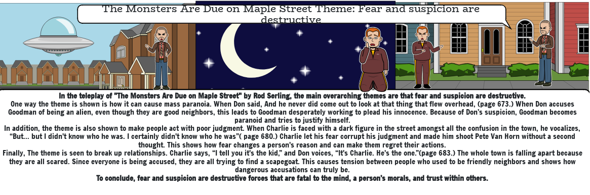 Monster are due on Maple street Storyboard by ee2c90b7