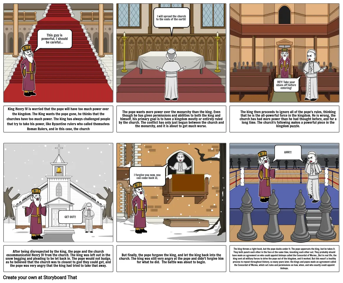 Popes VS Monarchs Storyboard by ee76aac5