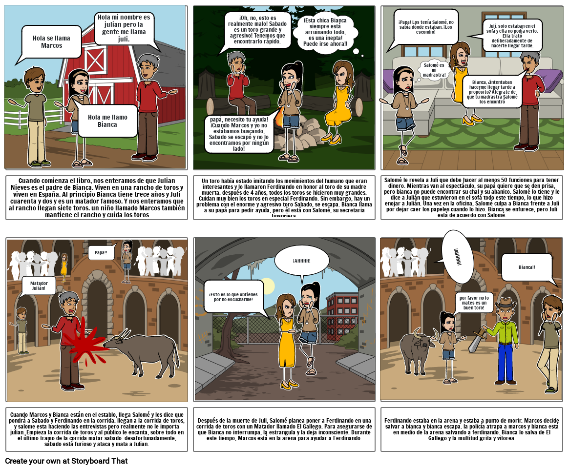 Spanish Project Storyboard by ef9baf95