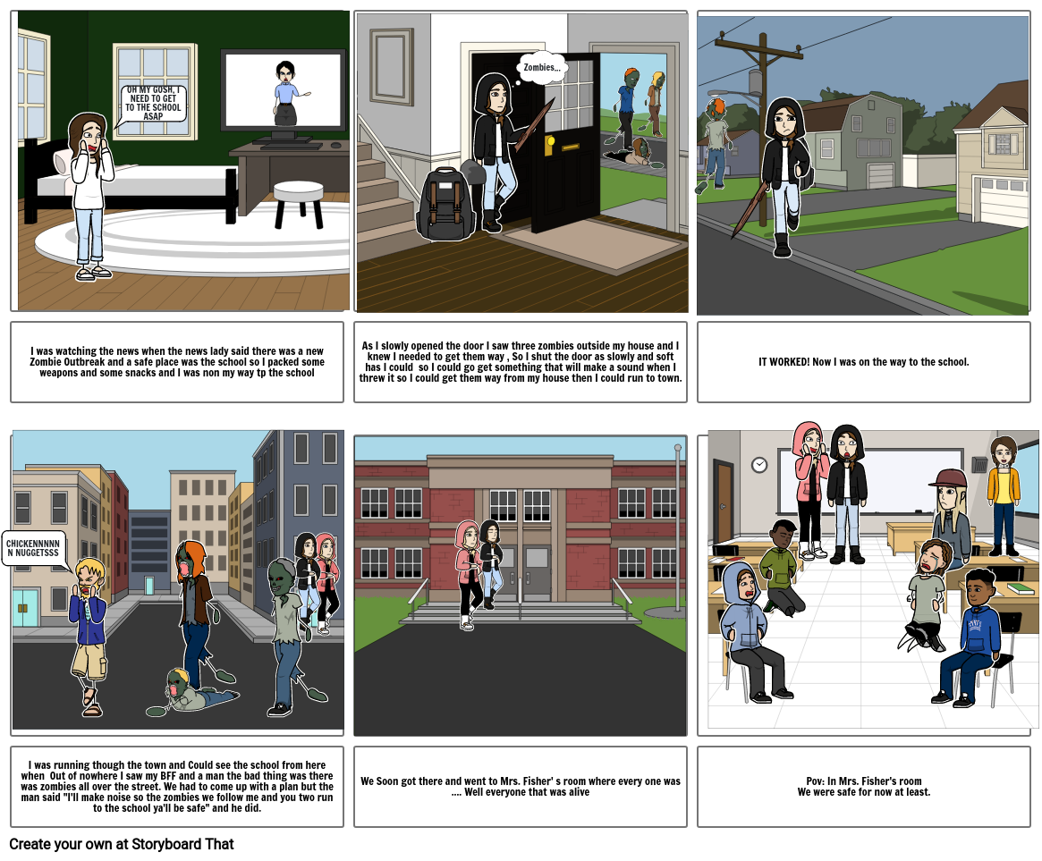 zombie outbreak Storyboard by eh24370