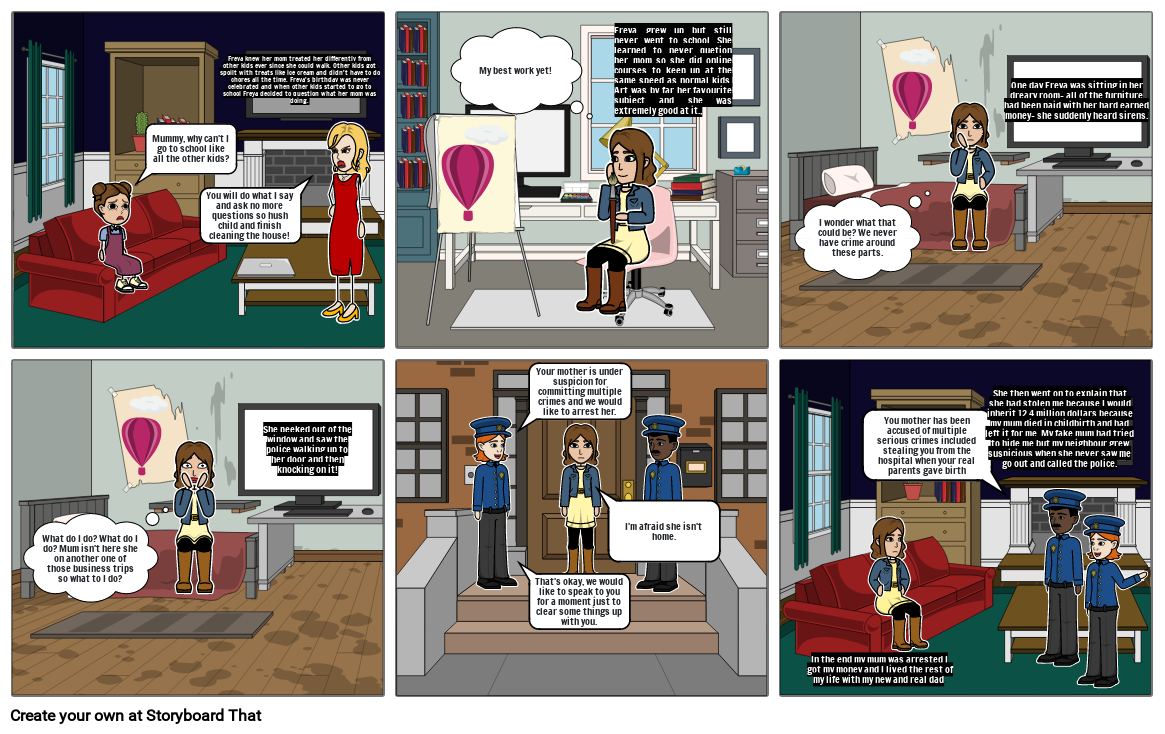 Comic Strip Storyboard por elizabethisthebest