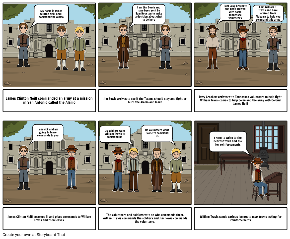The Battle of the Alamo Storyboard por elstern