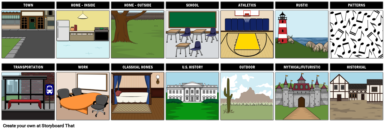 Types of Scenes Storyboard Tarafından emily