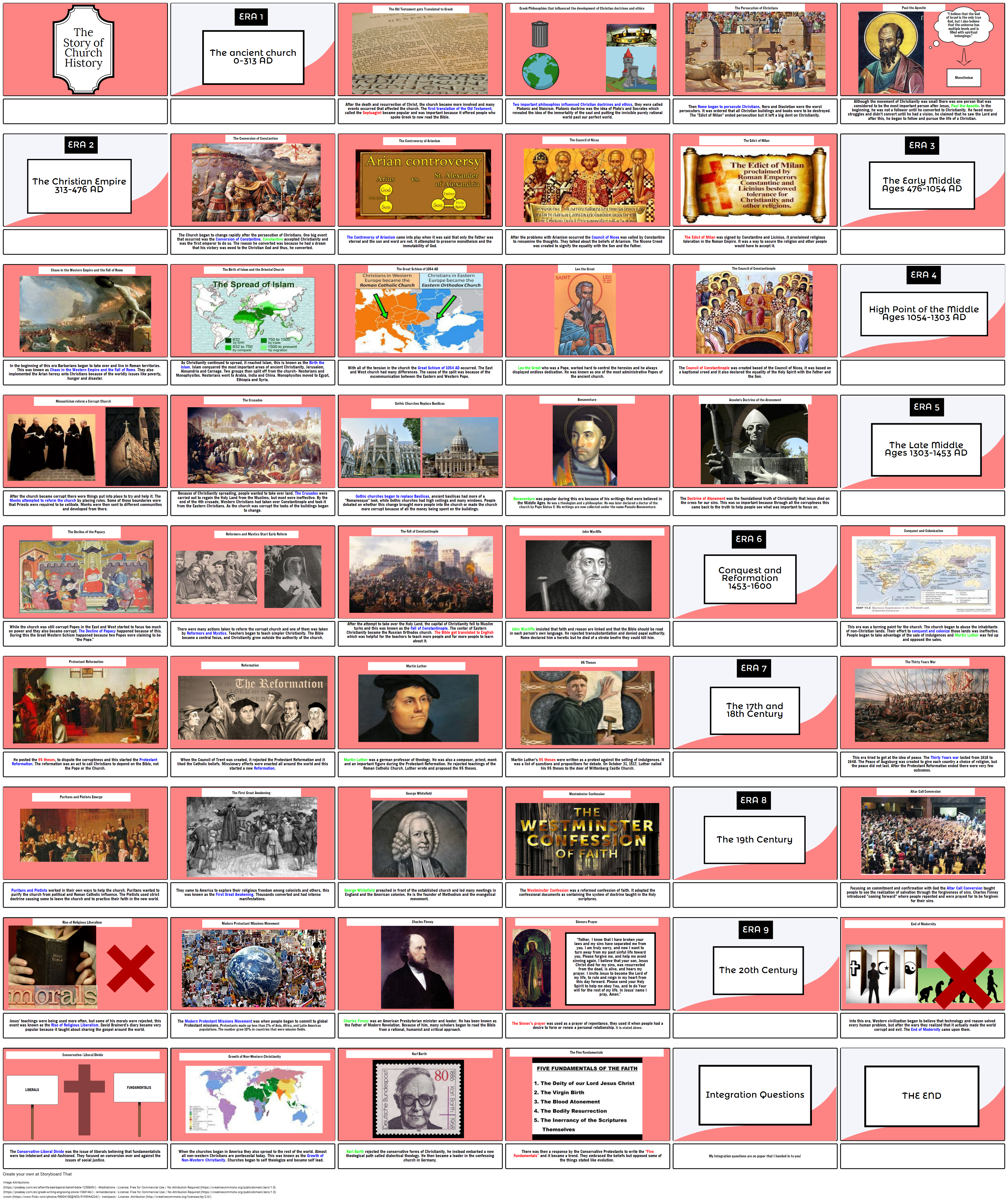 Church History Storyboard por emilyshaffer23