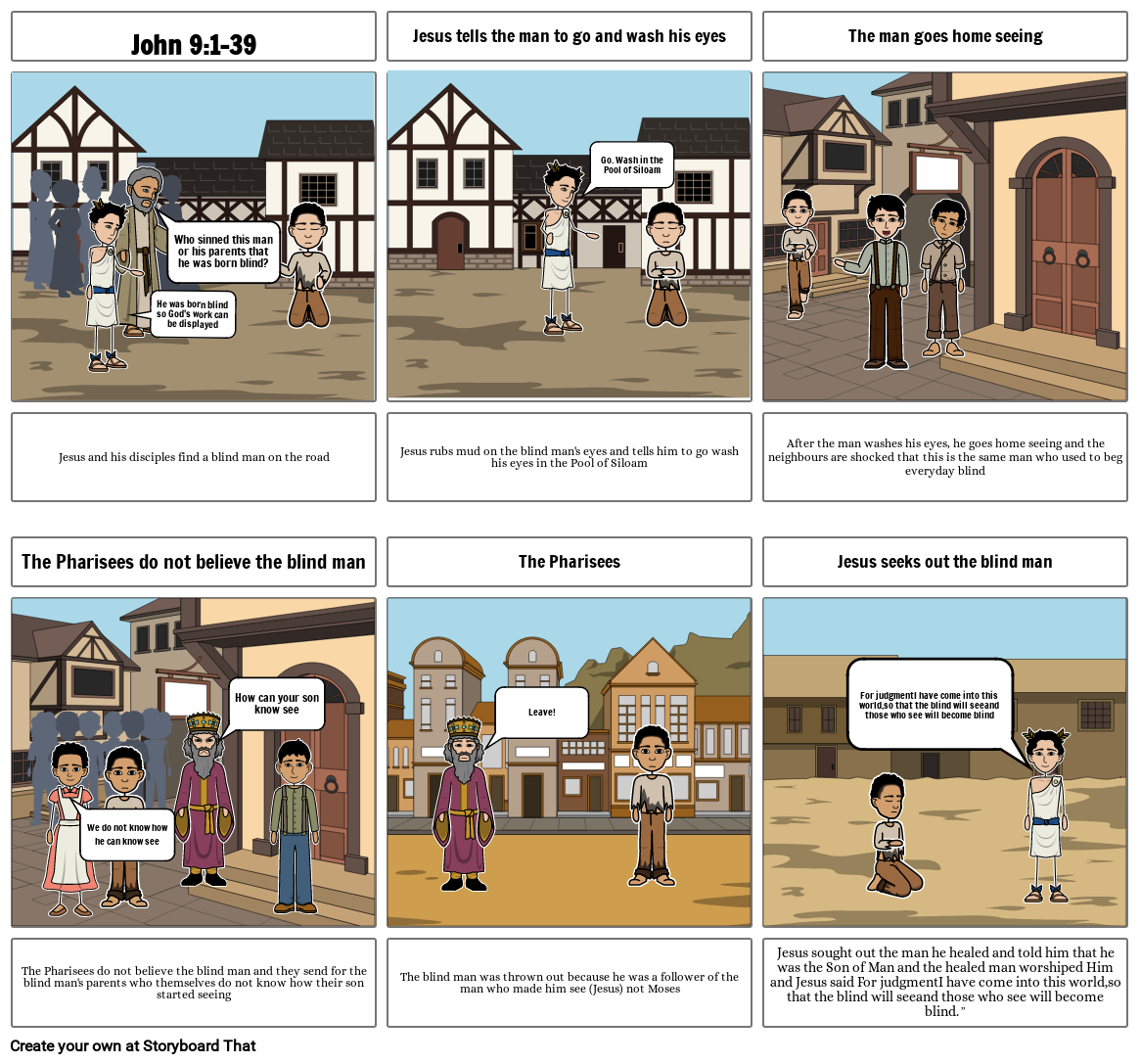 Heal the Blind Storyboard by emma551989