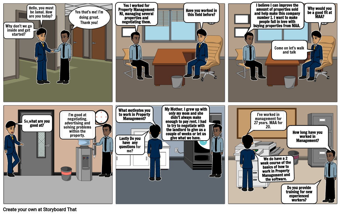 Business Interview Storyboard por ereynolds
